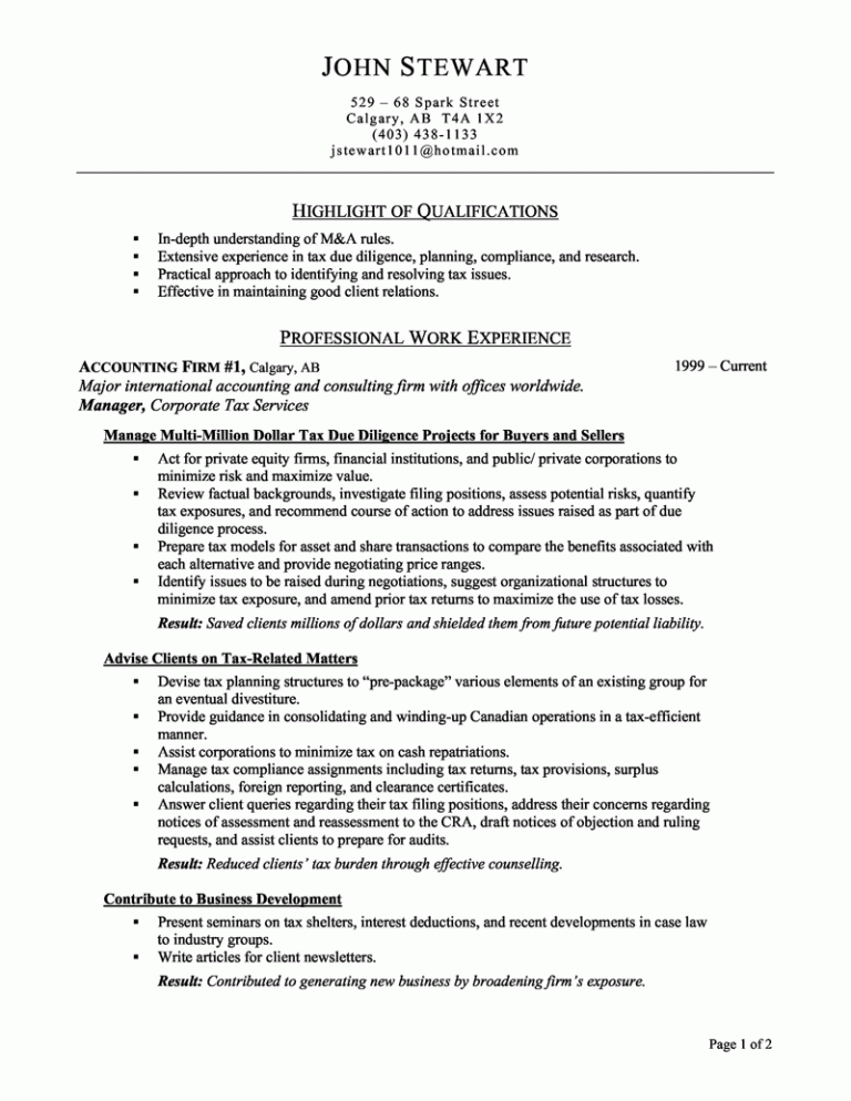 Resume Samples • ALL DOCS