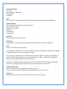 Job Application Letter For Credit And Collection Officer • ALL DOCS